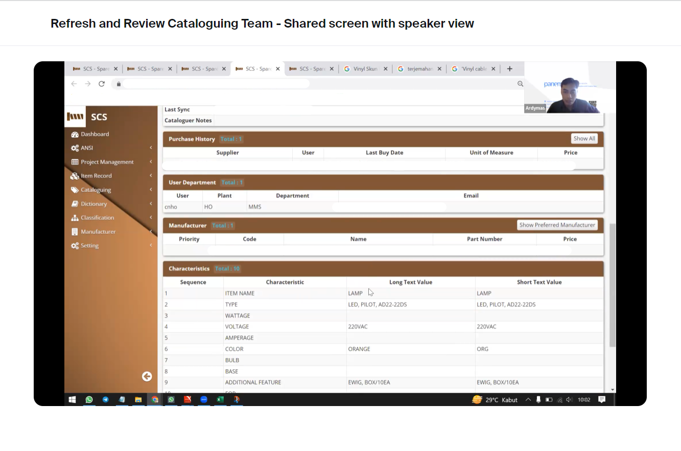Material Cataloguing Training | Panemu - Software House & Odoo Partner Yogyakarta